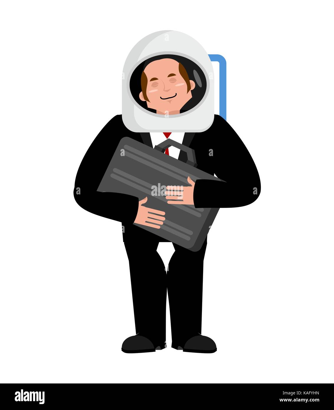 Businessman in space. Business astronaut. Boss spaceman. Vector ...