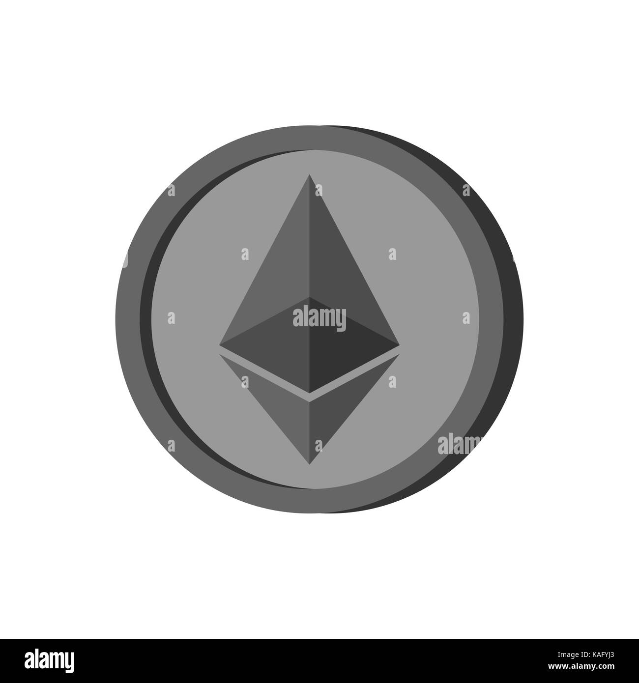 Etherium coin isolated. Cryptocurrency on white background. Vector ... Etherium coin isolated. Cryptocurrency on white background. Vector ...