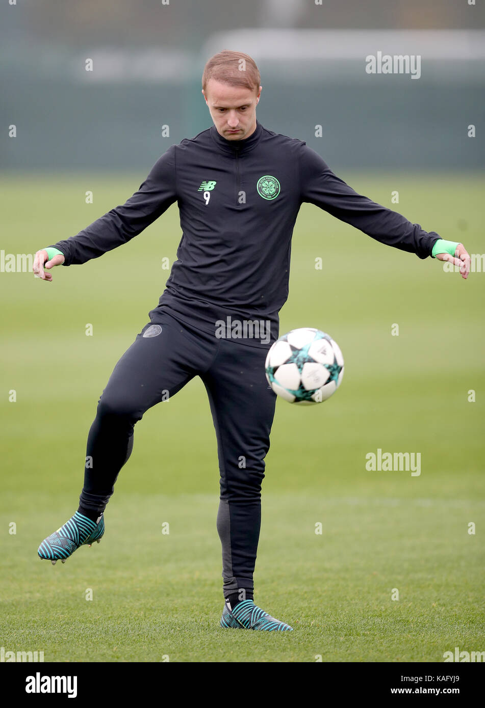 Celtic's Leigh Griffiths during the training session at Lennoxtown ...