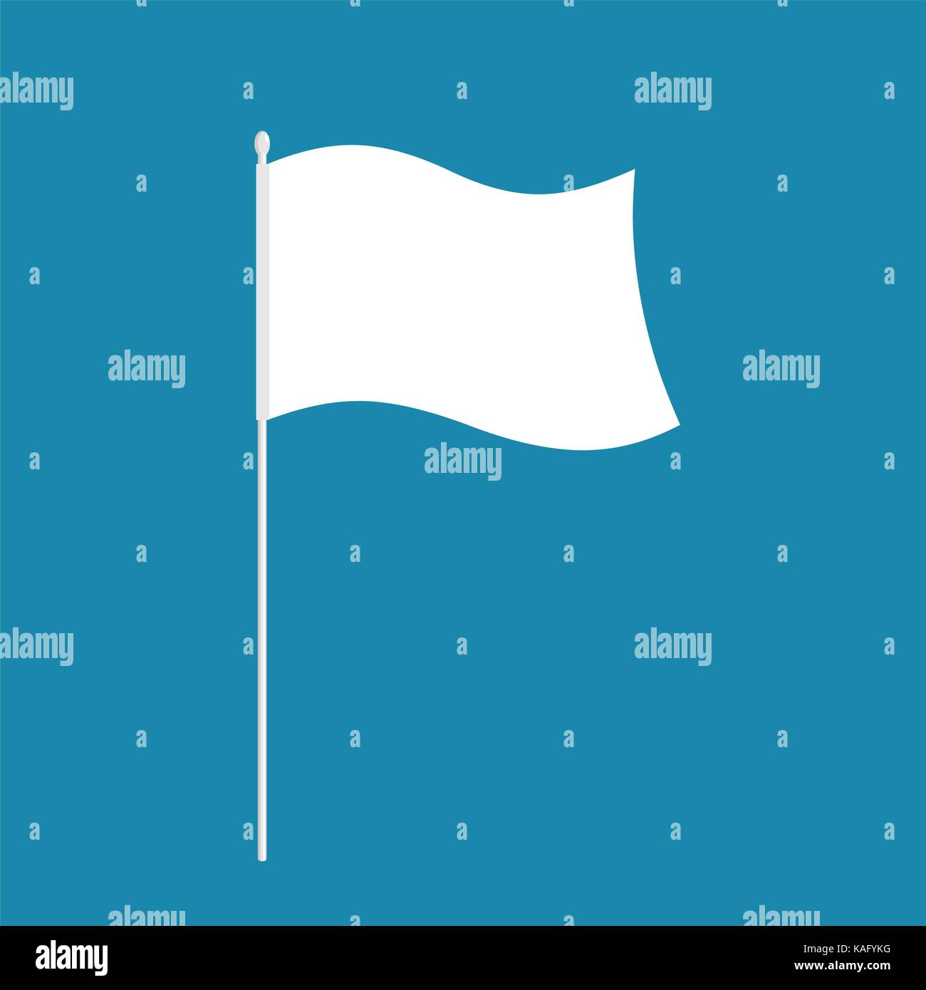 White flag isolated. symbol of defeat. Vector illustration Stock Vector ...