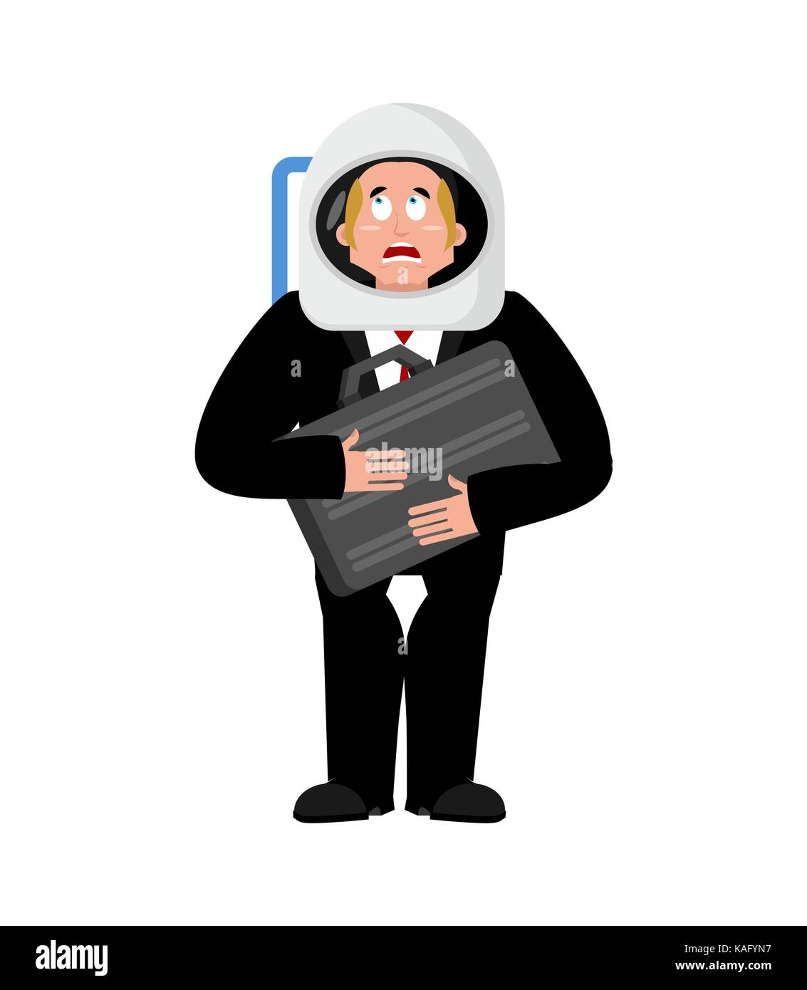 Businessman in space. Business astronaut. Boss spaceman. Vector ...