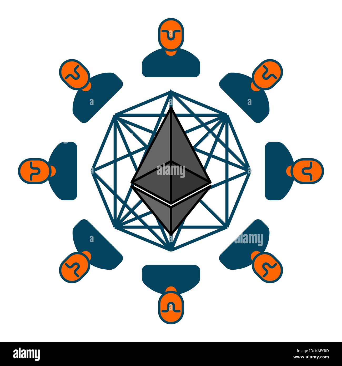 Etherium pool. Extraction of Cryptocurrency. Mining is virtual money. Vector illustration Stock ...