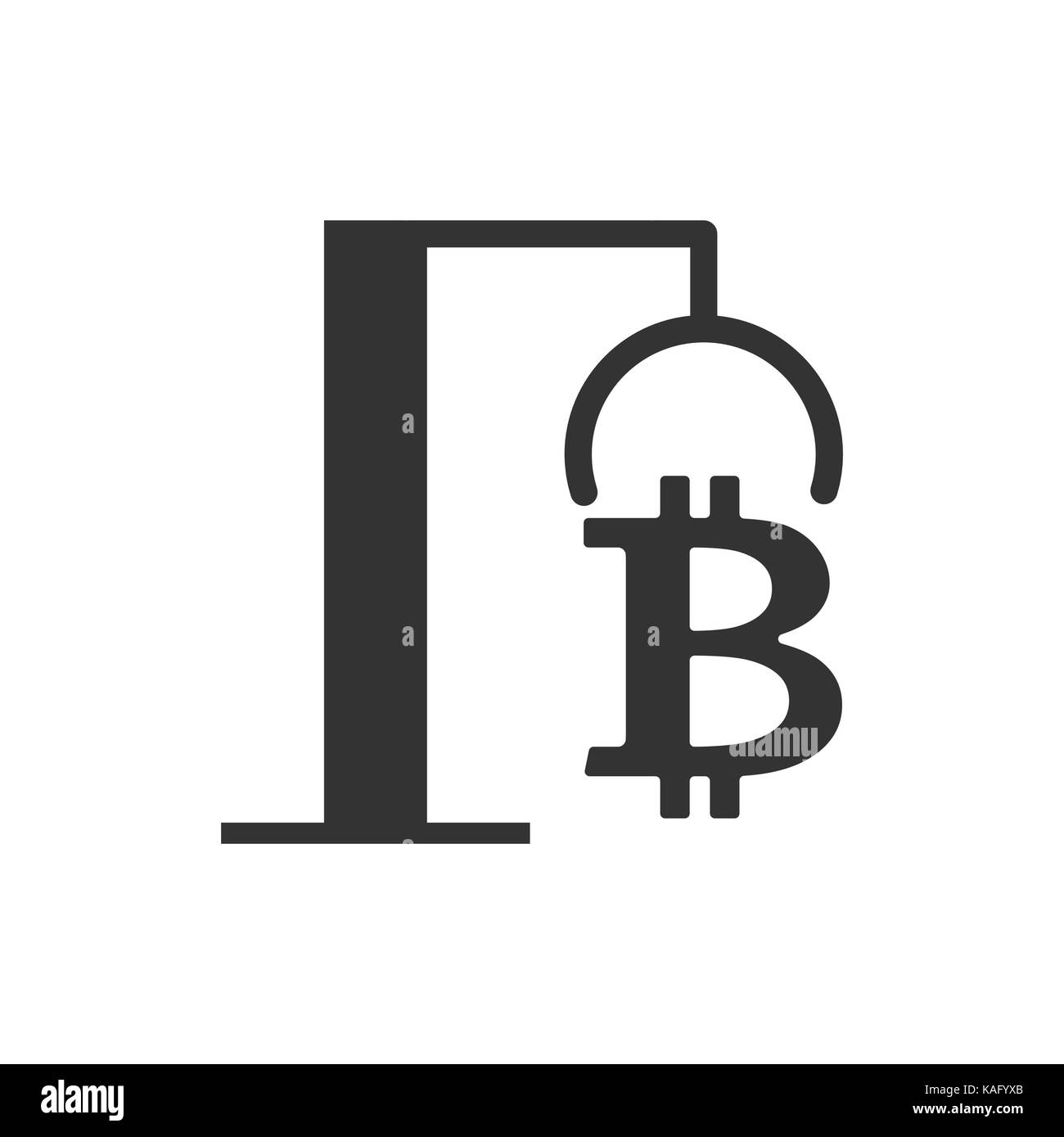 Extraction Bitcoin icon. recovery of Cryptocurrency. vector ...