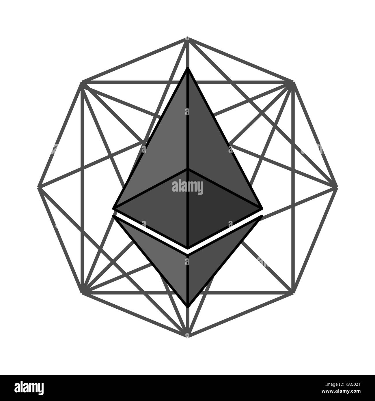 Etherium pool. Extraction of Cryptocurrency. Mining is virtual money. Vector illustration Stock ...