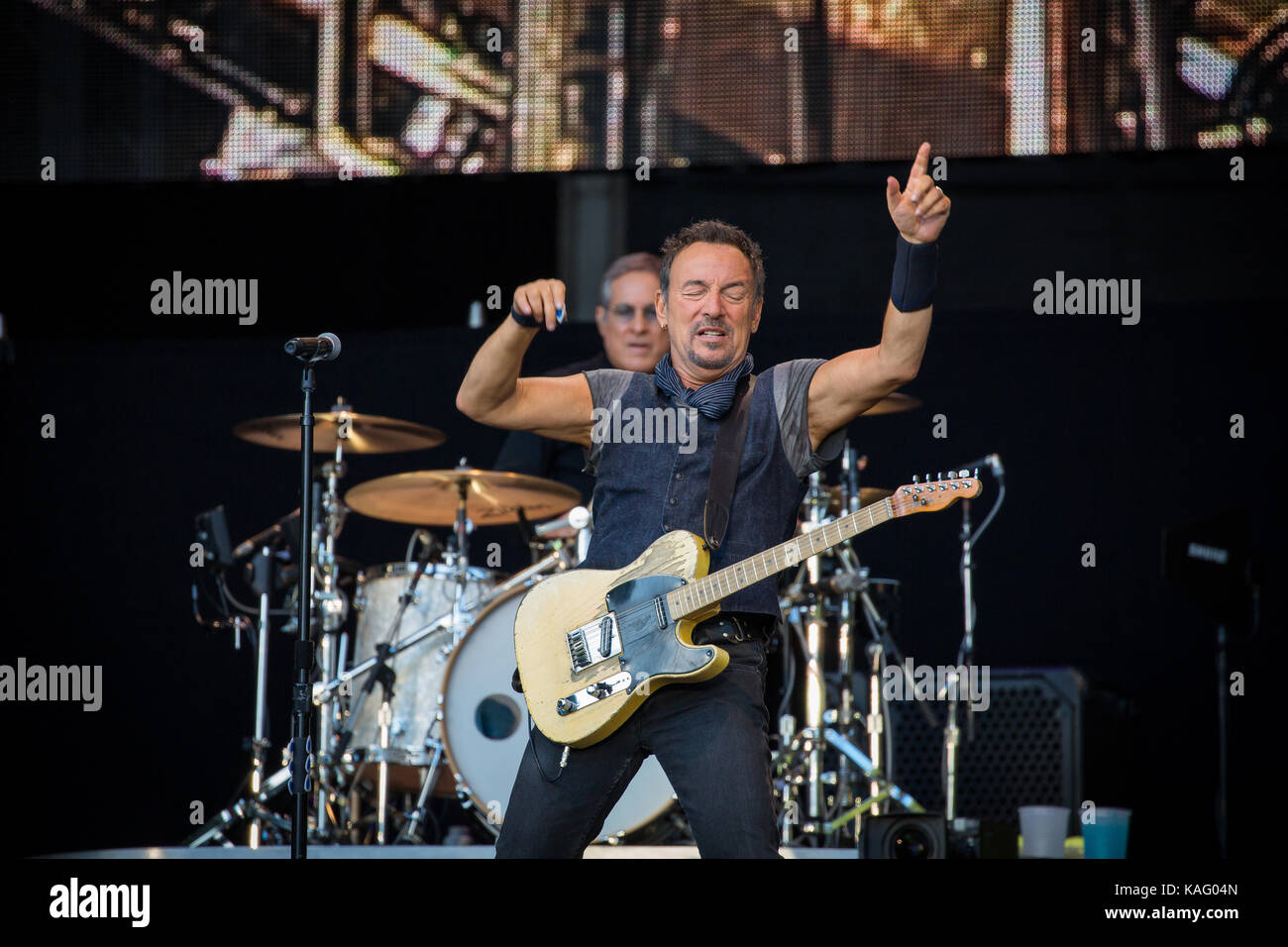 The American singer, songwriter and musician Bruce Springsteen performs ...
