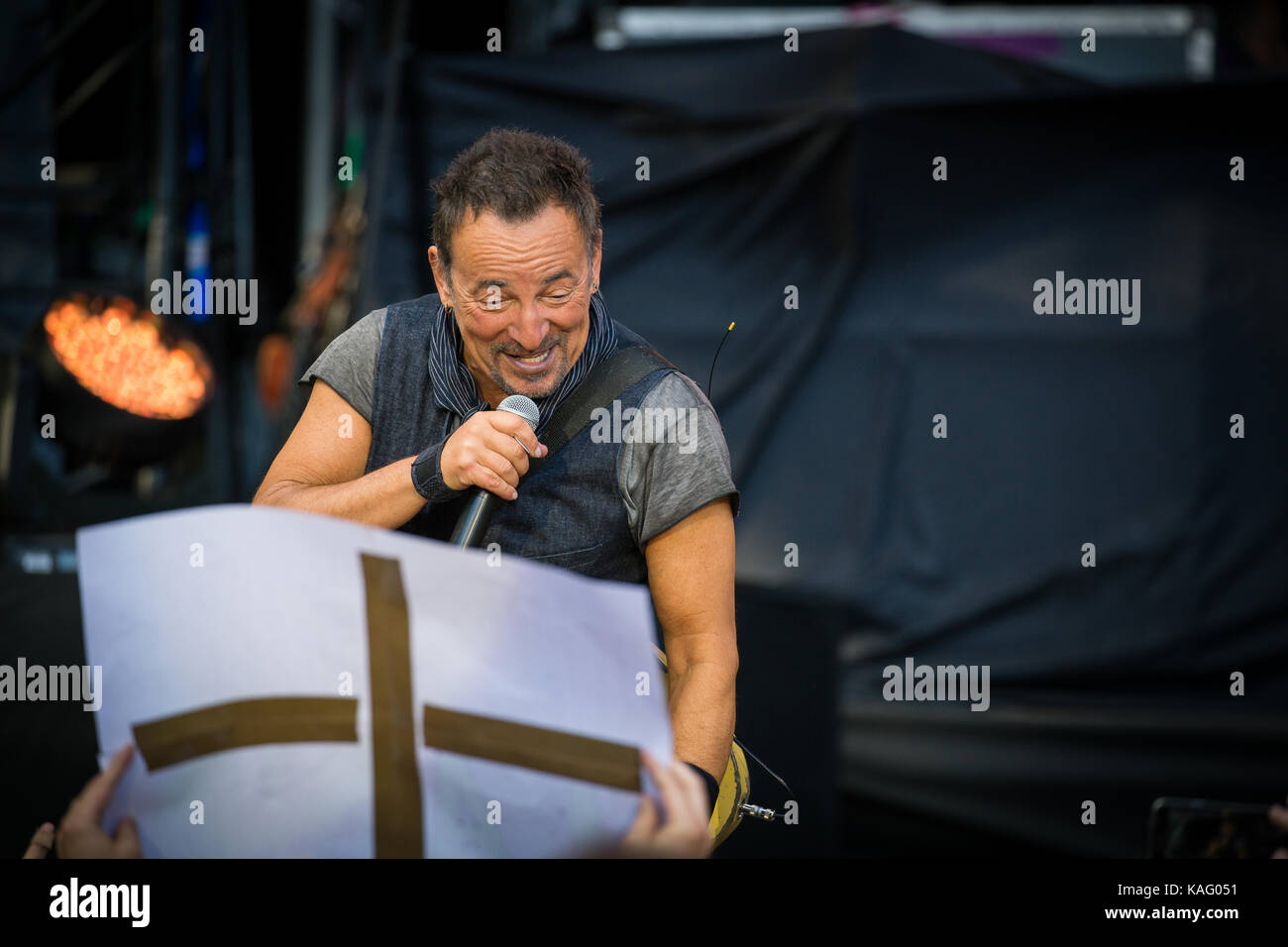 The American singer, songwriter and musician Bruce Springsteen performs ...