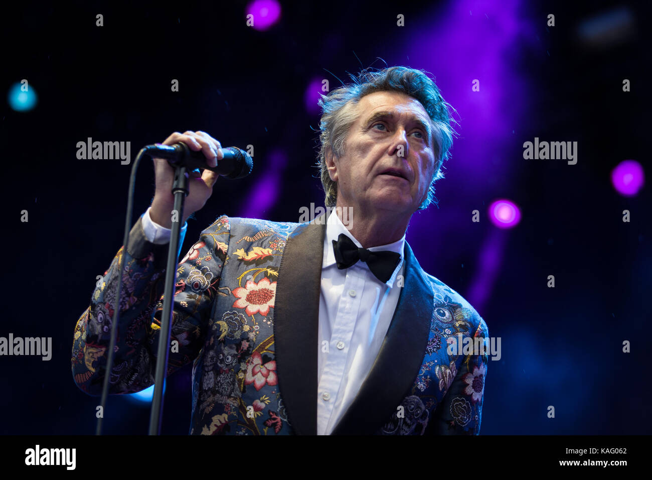 The English singer and songwriter Bryan Ferry performs a live concert ...