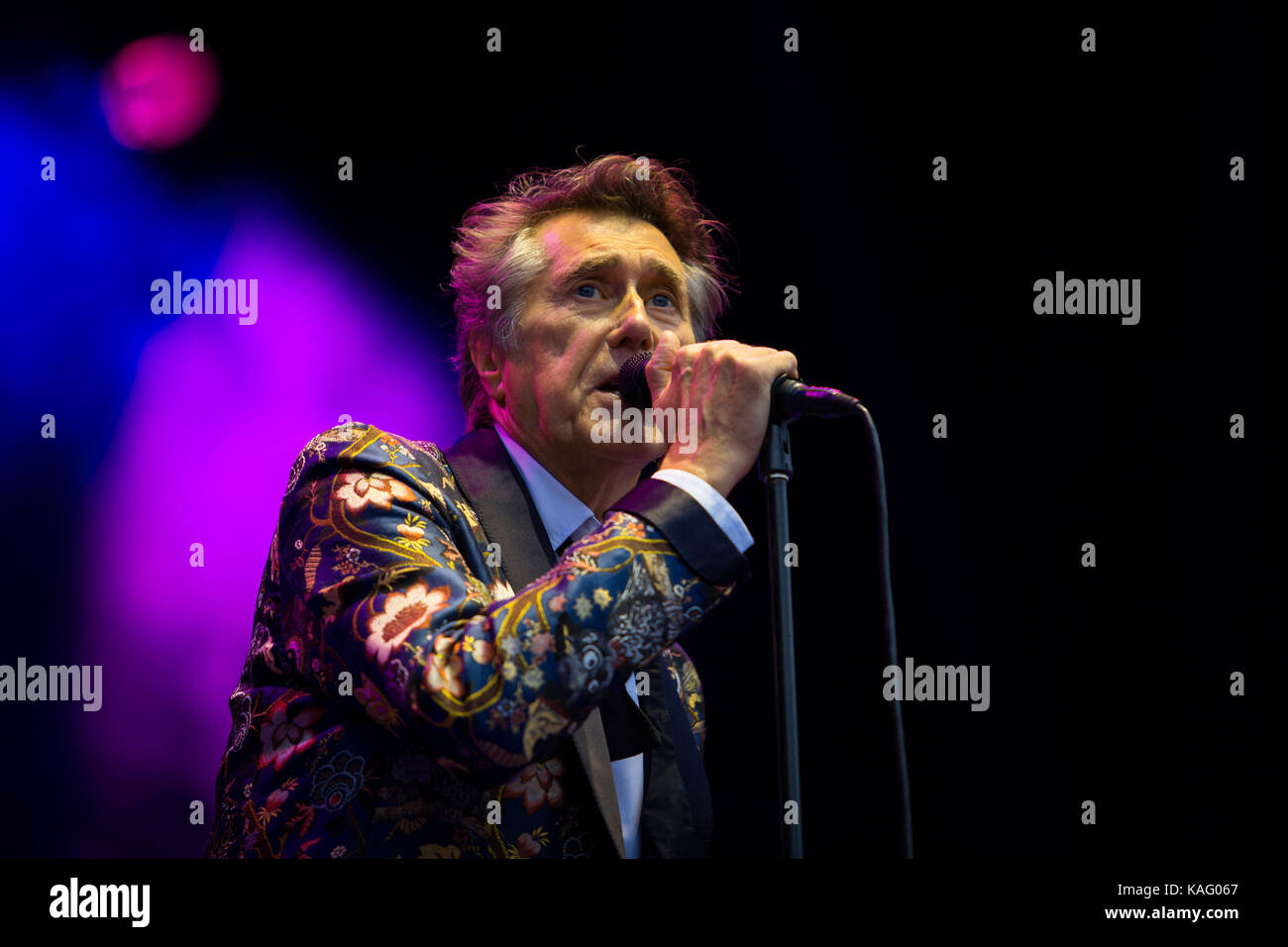 The English singer and songwriter Bryan Ferry performs a live concert ...