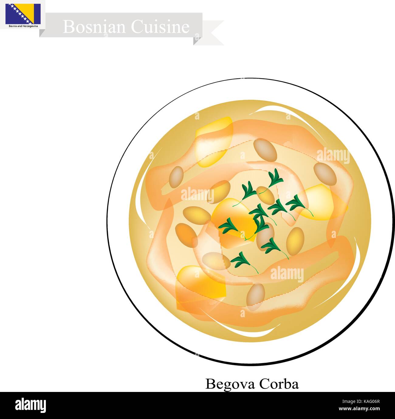 Bosnian Cuisine, Begova Corba or Traditional Meat and Vegetables Soup ...