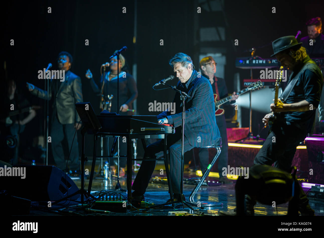 The English singer, songwriter and composer Bryan Ferry performs a live ...