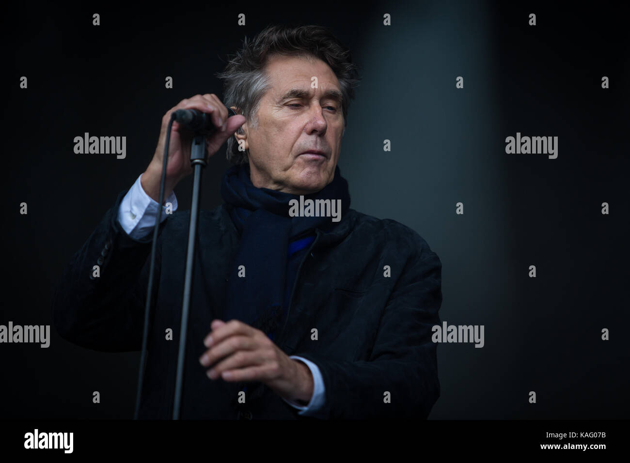 The English singer and songwriter Bryan Ferry performs a live concert ...