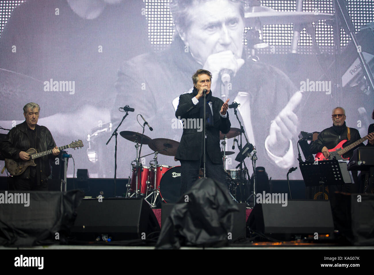 The English singer and songwriter Bryan Ferry performs a live concert ...