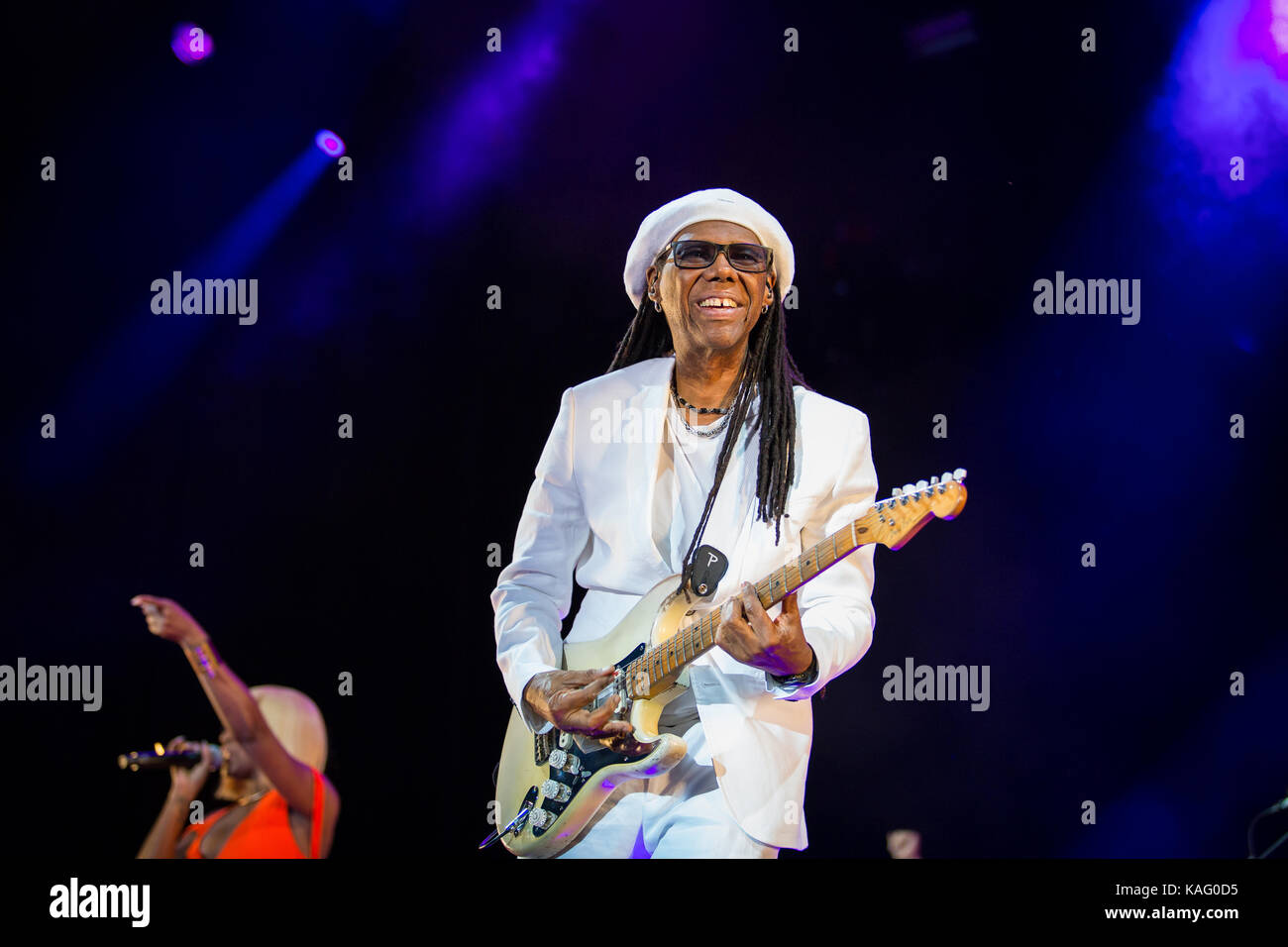 The American disco band Chic featuring Nile Rodgers (pictured) perform ...