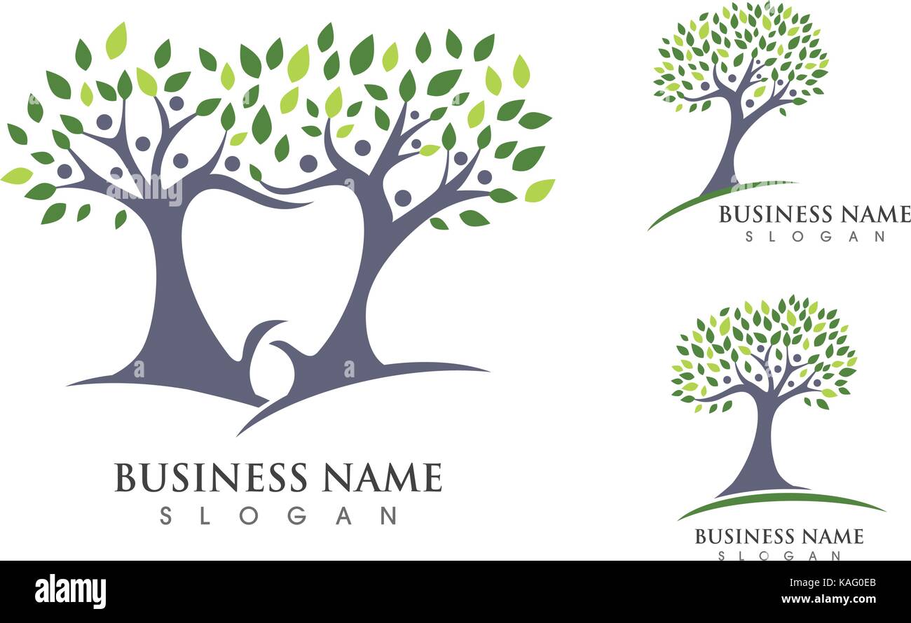 family tree logo template vector illustration Stock Vector Image & Art ...