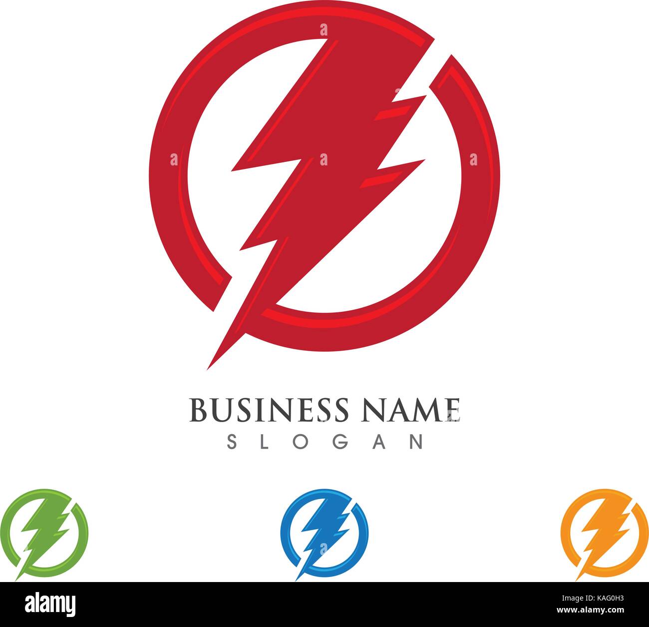 Lightning Logo Template vector icon illustration design Stock Vector ...