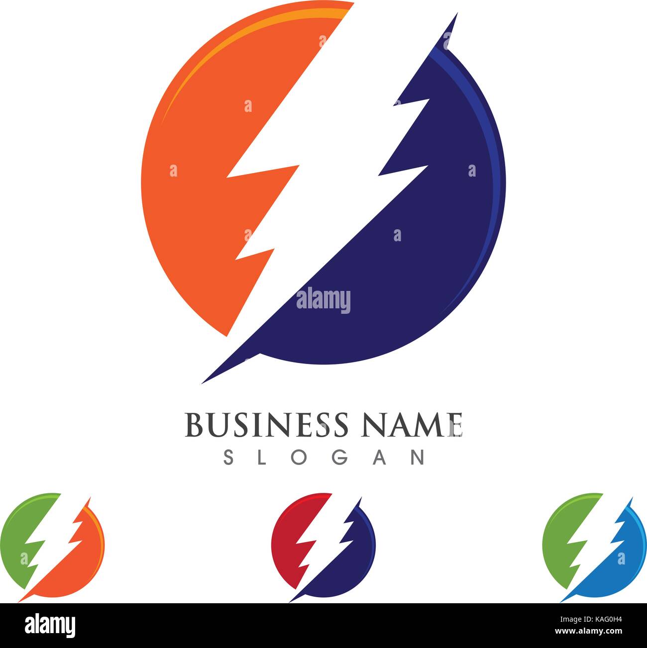 Lightning Logo Template vector icon illustration design Stock Vector ...