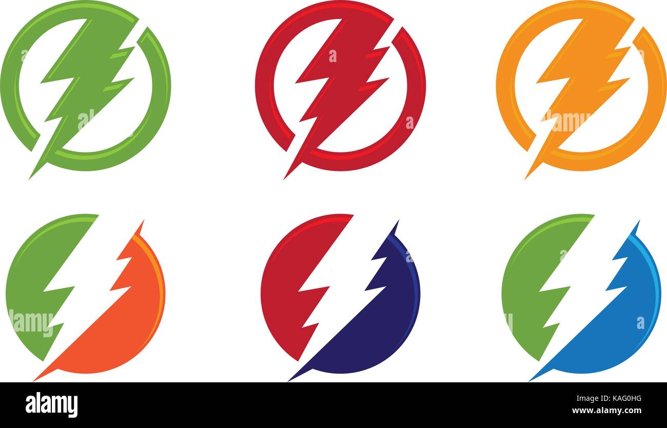 Lightning Logo Template vector icon illustration design Stock Vector ...