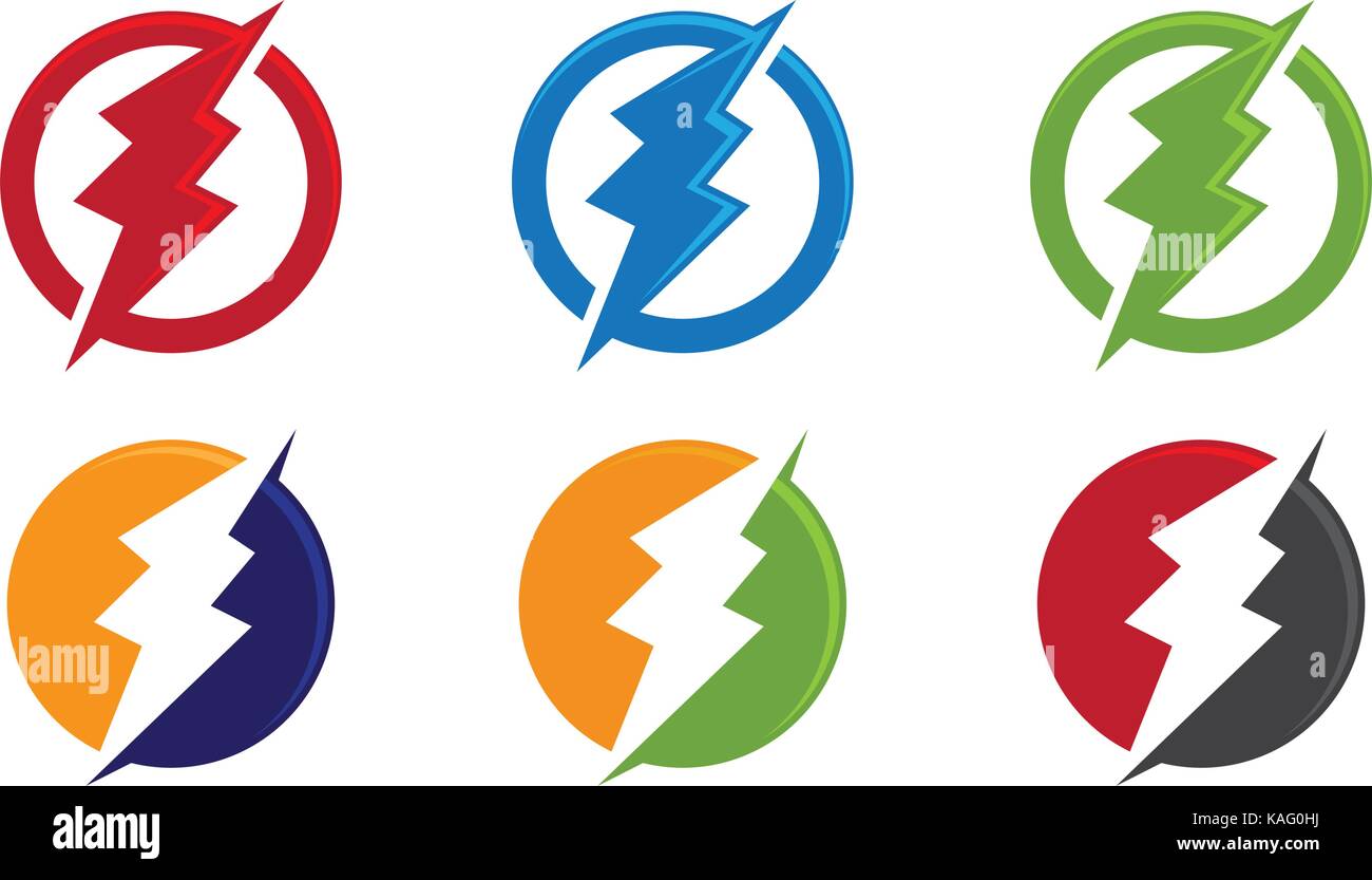 Lightning Logo Template vector icon illustration design Stock Vector ...