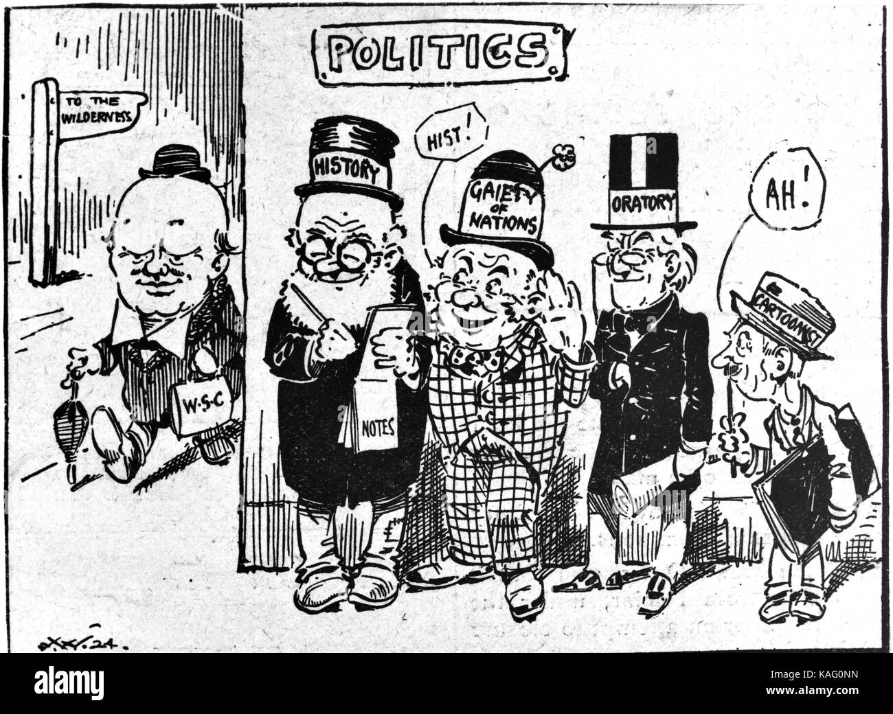 Winston churchill cartoon drawing hi-res stock photography and images ...