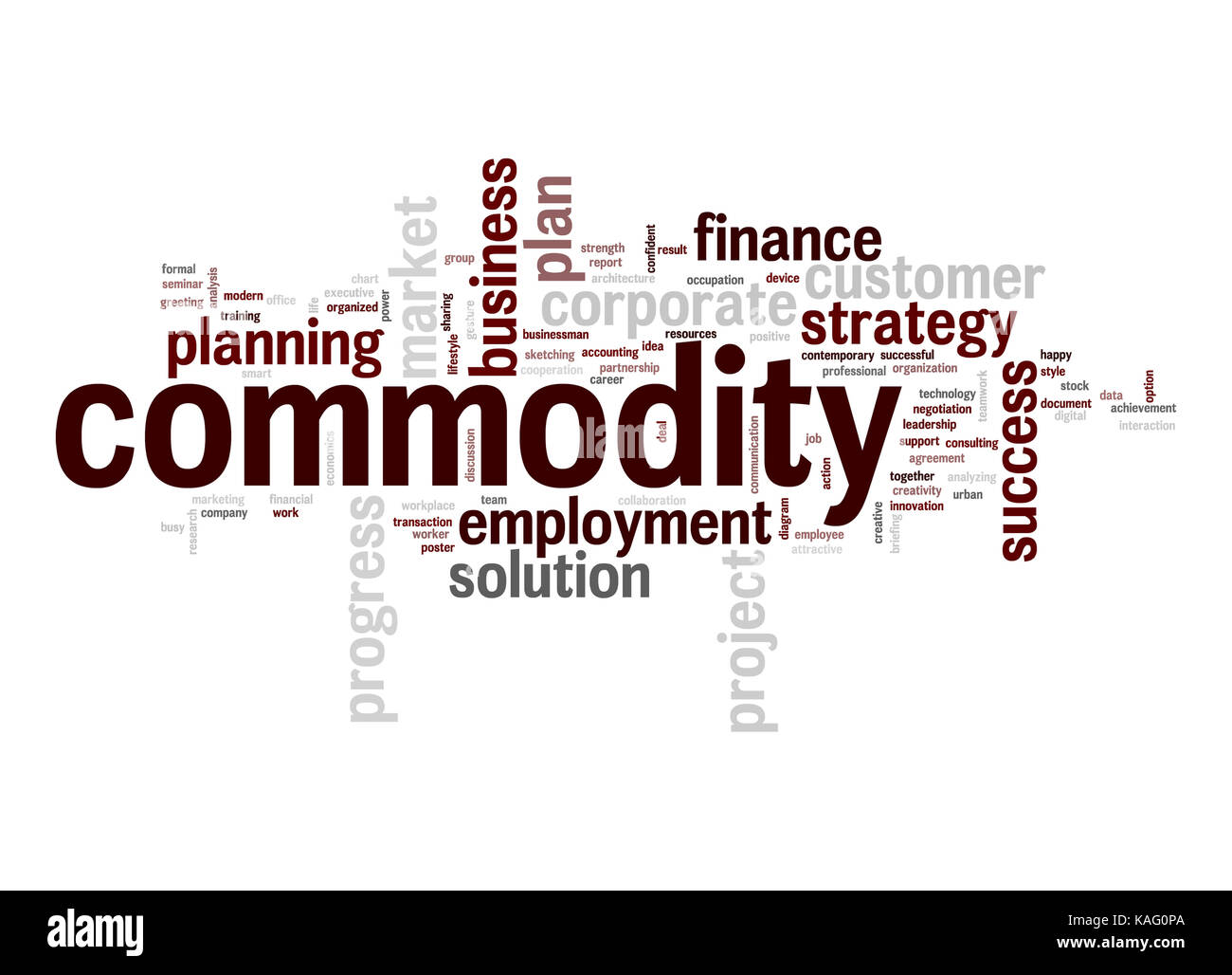 Commodity word cloud Stock Photo - Alamy