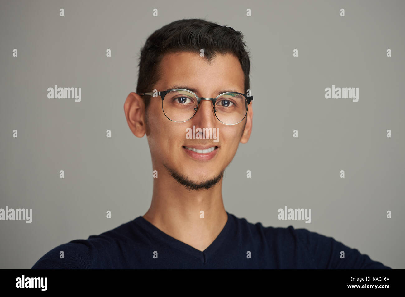 Casual young guy wearing glasses hi-res stock photography and images ...