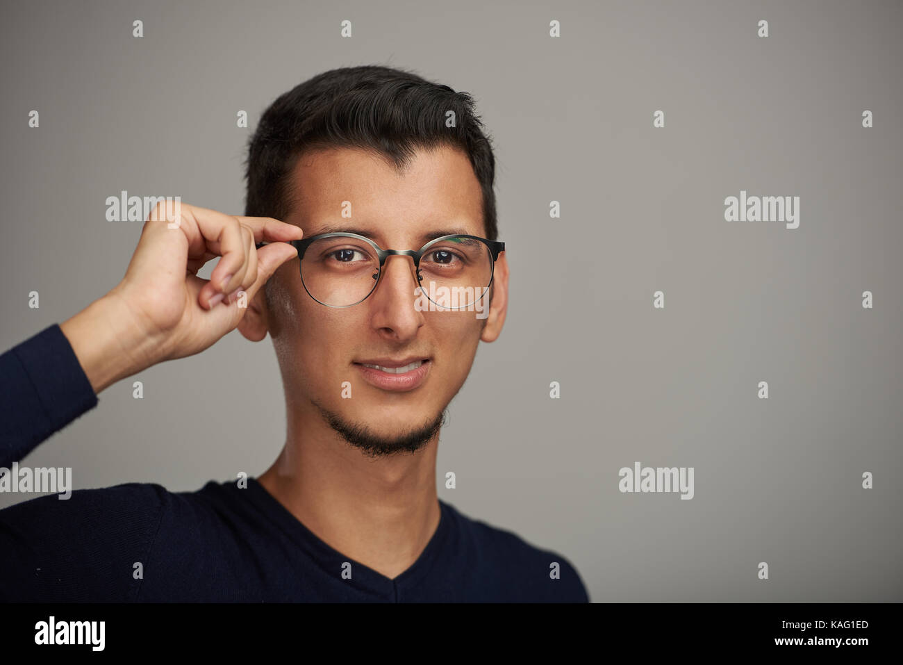 Hispanic man in glasses close-up headshot Stock Photo - Alamy Hispanic man in glasses close-up headshot Stock Photo - Alamy