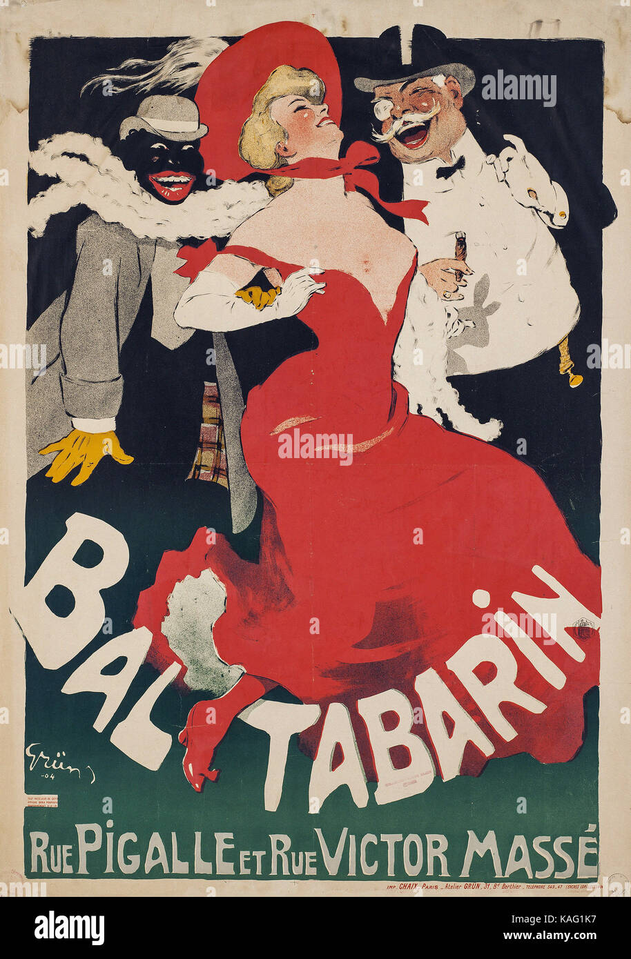 Vintage Poster - grun - bal tabarin Stock Photo - Alamy