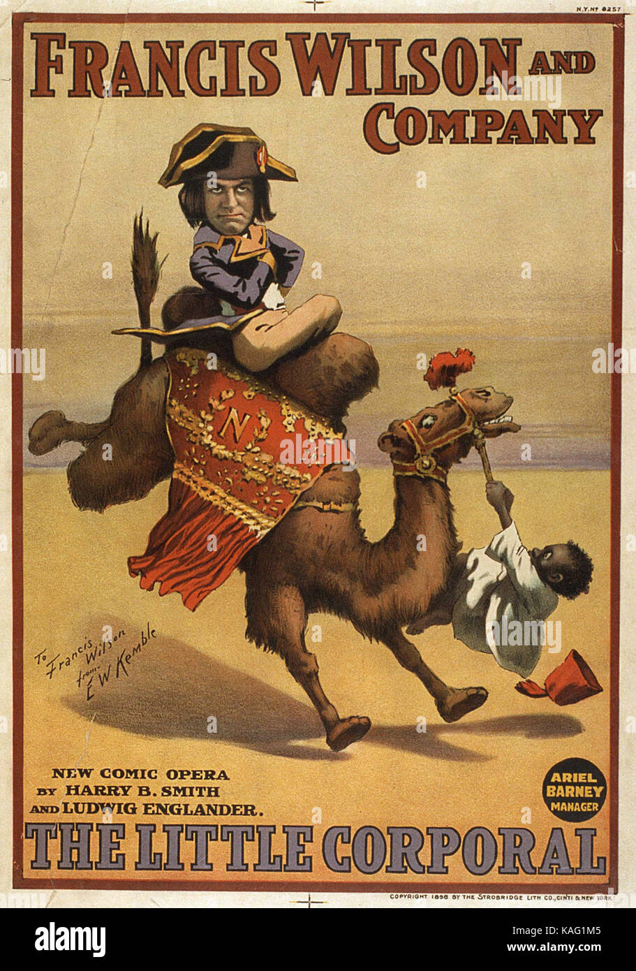 Vintage Poster - the little corporal comic theater poster 1898 Stock ...