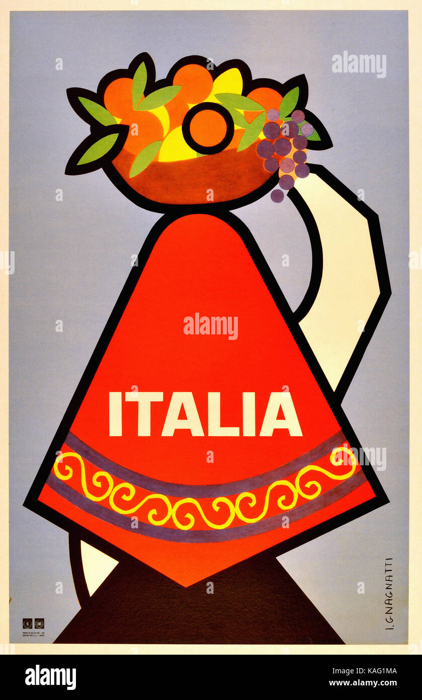 Vintage travel poster italy hi-res stock photography and images - Alamy
