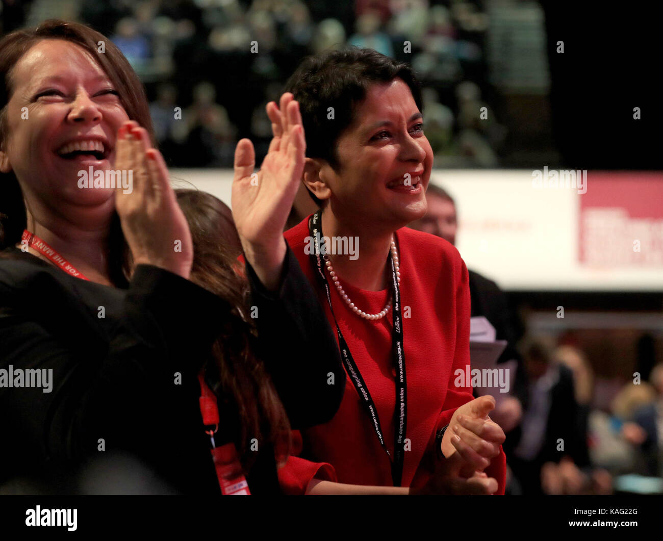 Labour Shadow Attorney General, Baroness Chakrabarti (right) during ...