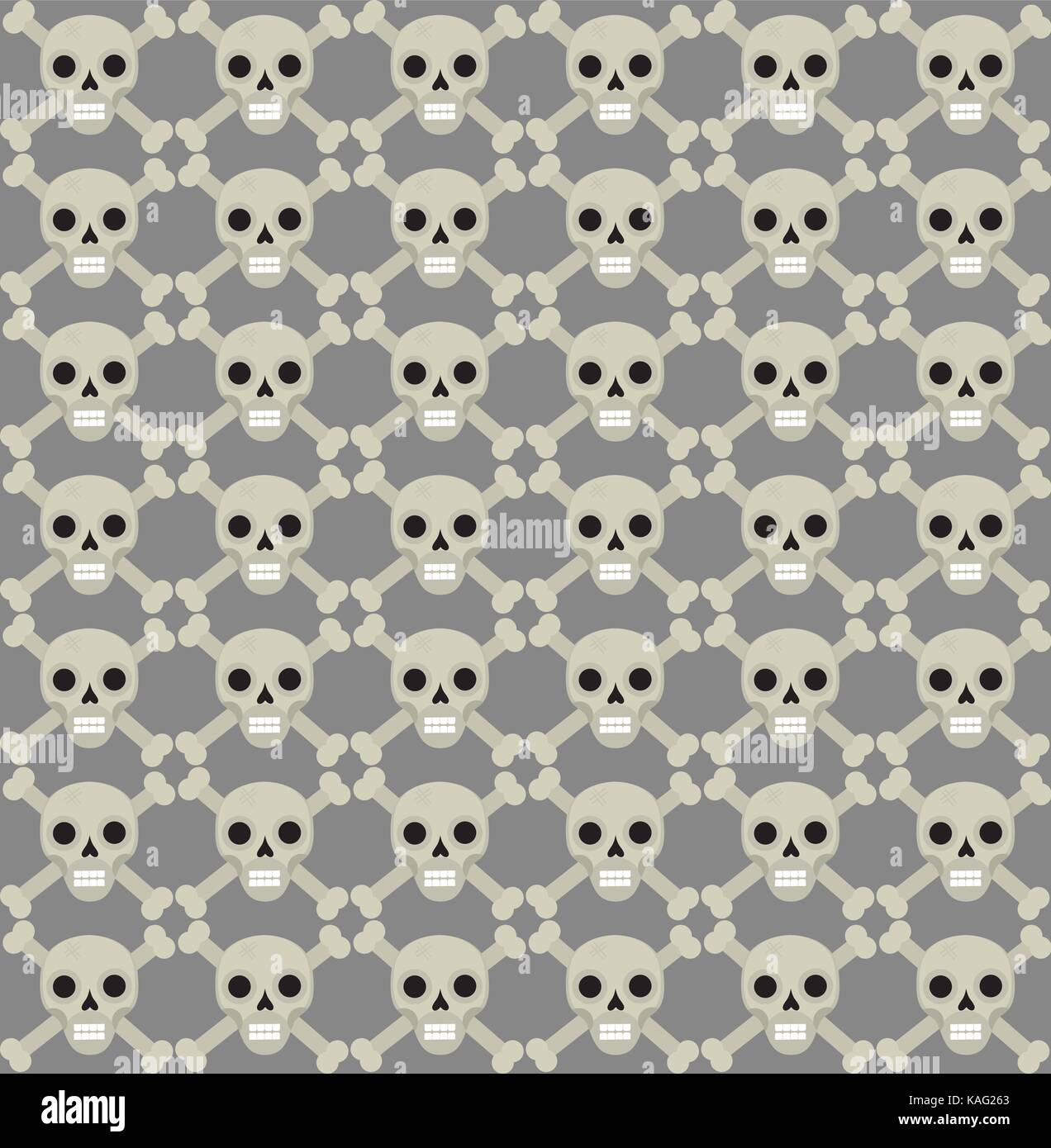 Skull and bones seamless pattern. Skeleton repeating texture. Skulls ...
