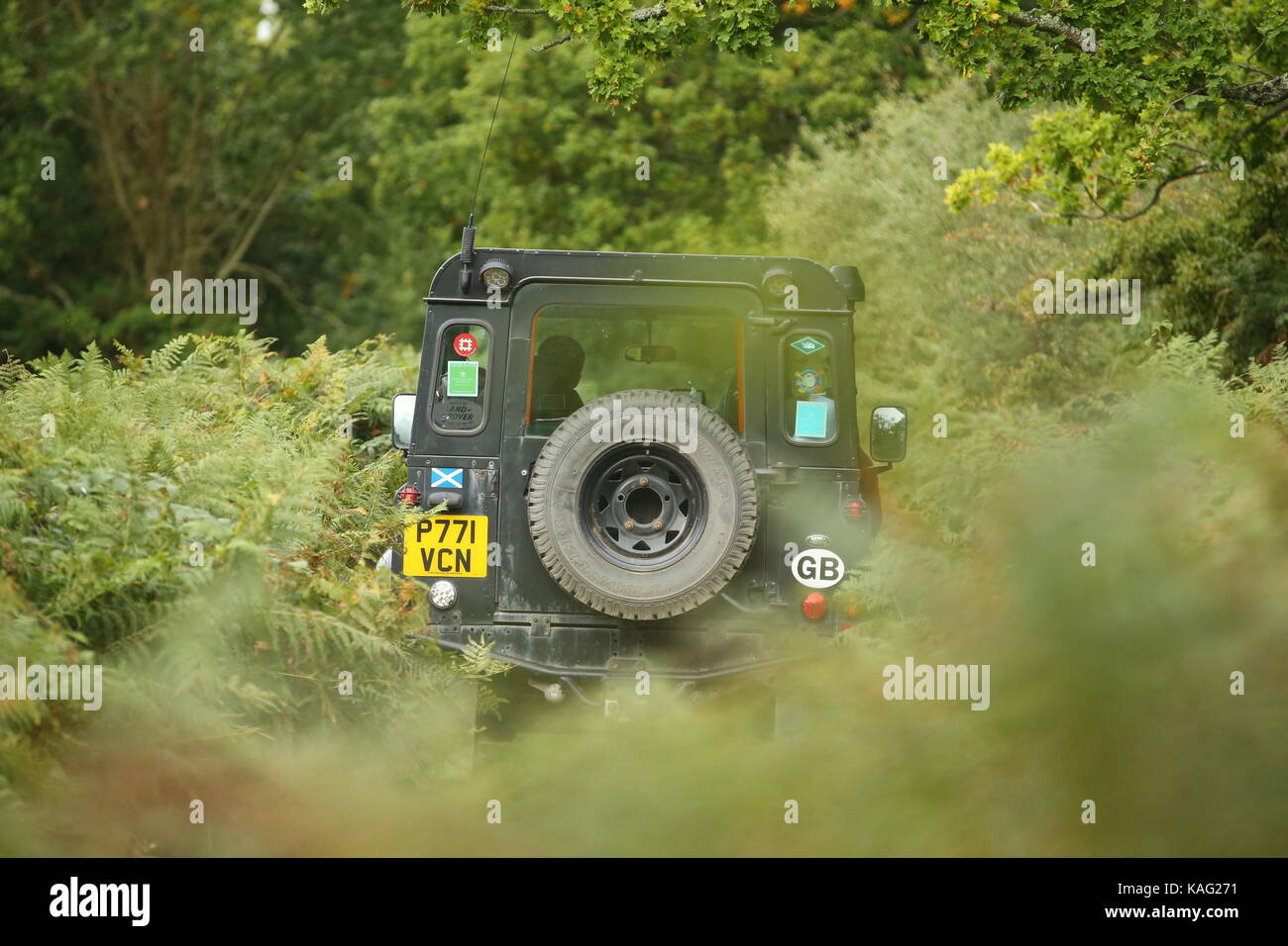 Guildford, Surrey, UK. 10th September 2017 Land Rover 4x4 cars drive ...