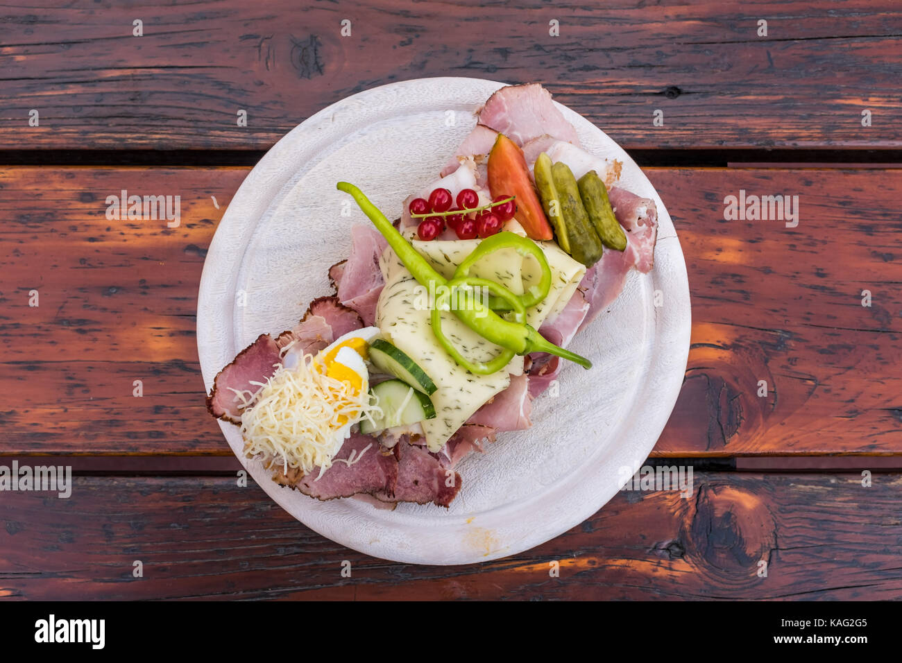 Austria salami cheese ham horseradish hi-res stock photography and ...