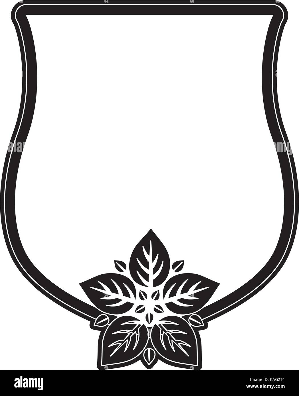 shield with leaves vector illustration Stock Vector Image & Art - Alamy