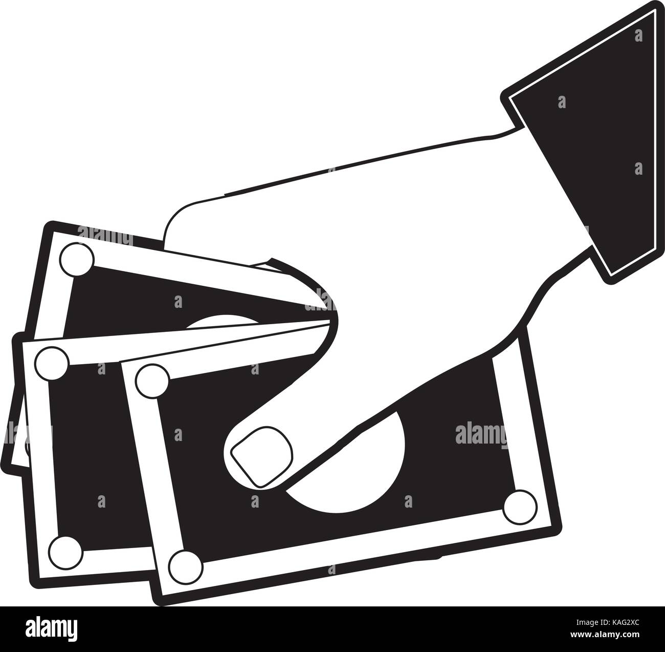 bill and hand vector illustration Stock Vector Image & Art - Alamy