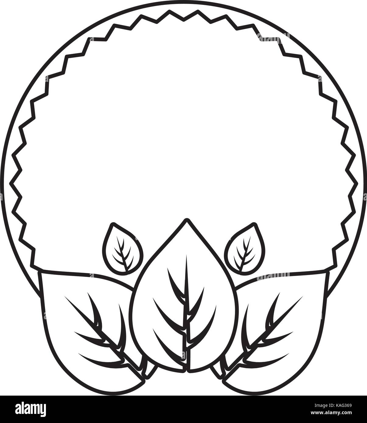 round leaves frame vector illustration Stock Vector Image & Art - Alamy
