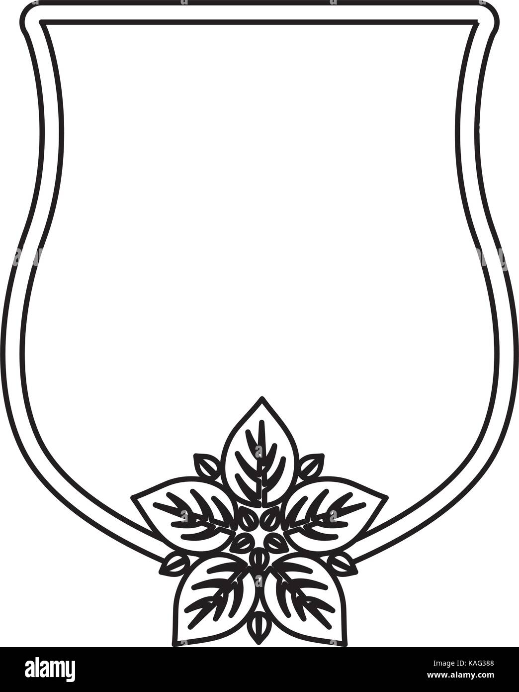 shield with leaves vector illustration Stock Vector Image & Art - Alamy