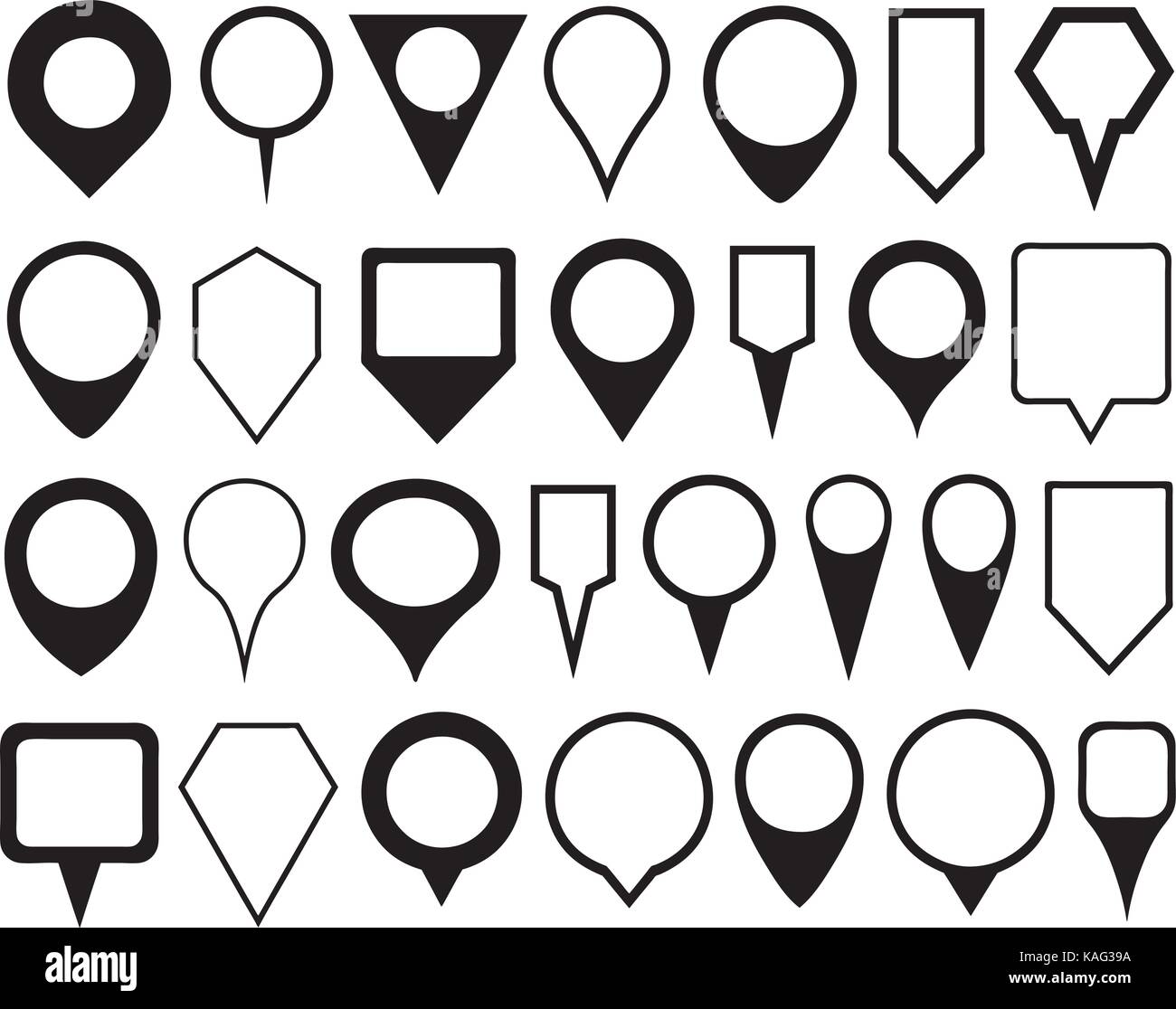 Set of different pointers isolated on white Stock Vector Image & Art ...