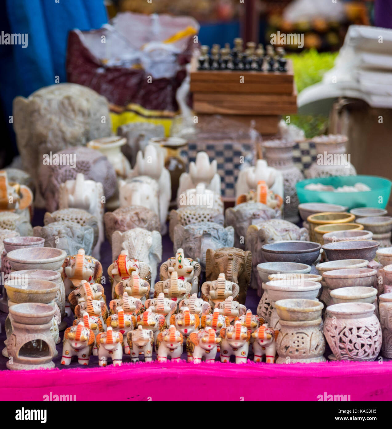 Hand made beautiful artifacts for sale at a shop in Delhi Haat, New ...