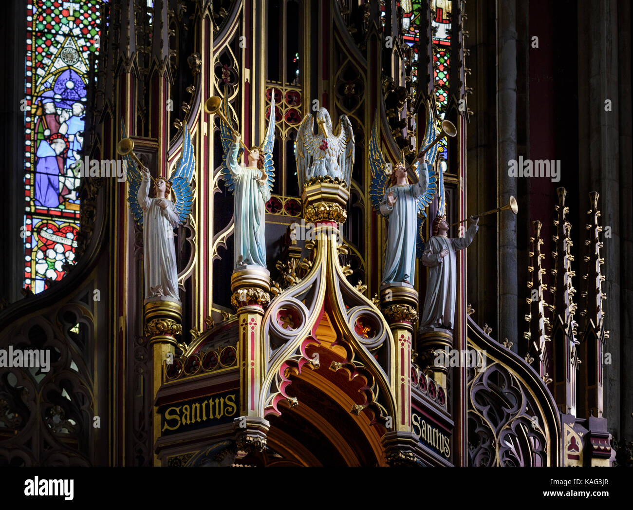 St Cuthbert's Chapel at the Augustus Pugin designed Ushaw College in ...