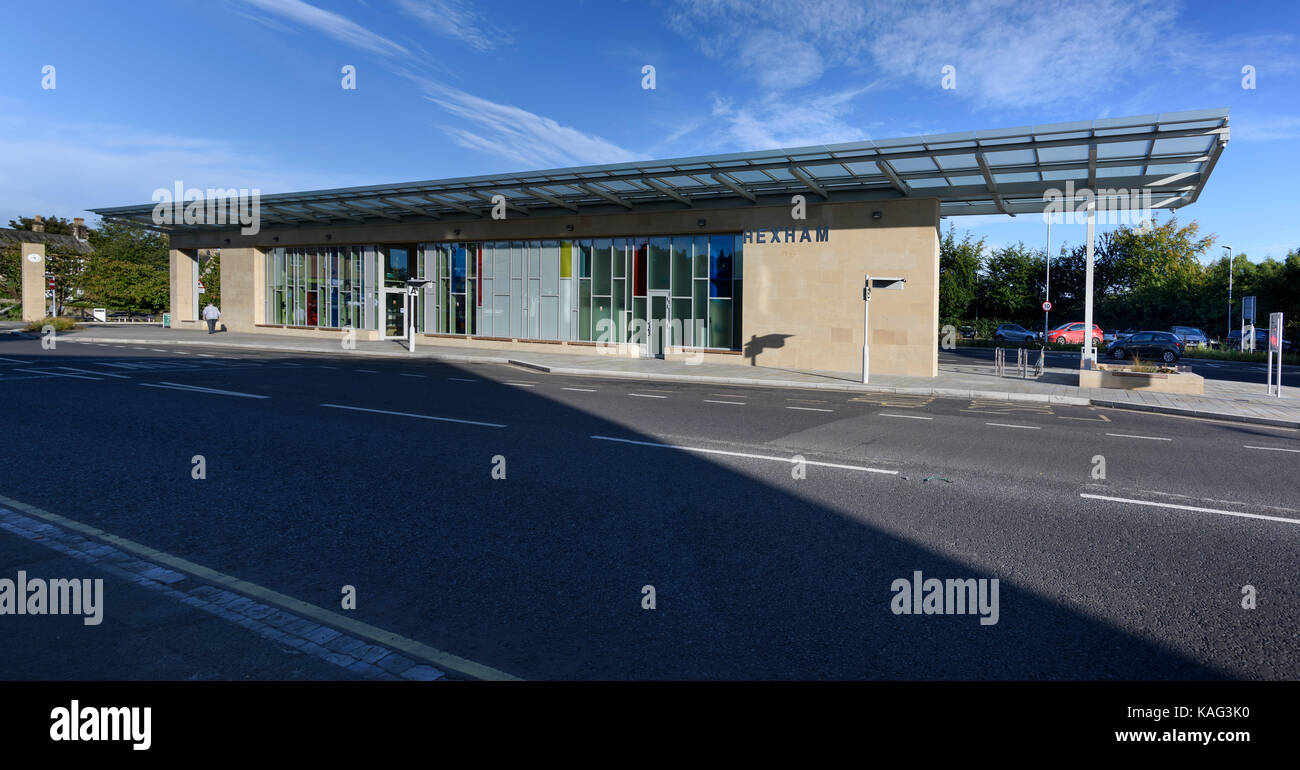 Hexham Bus Station in Hexham Northumberland Stock Photo - Alamy