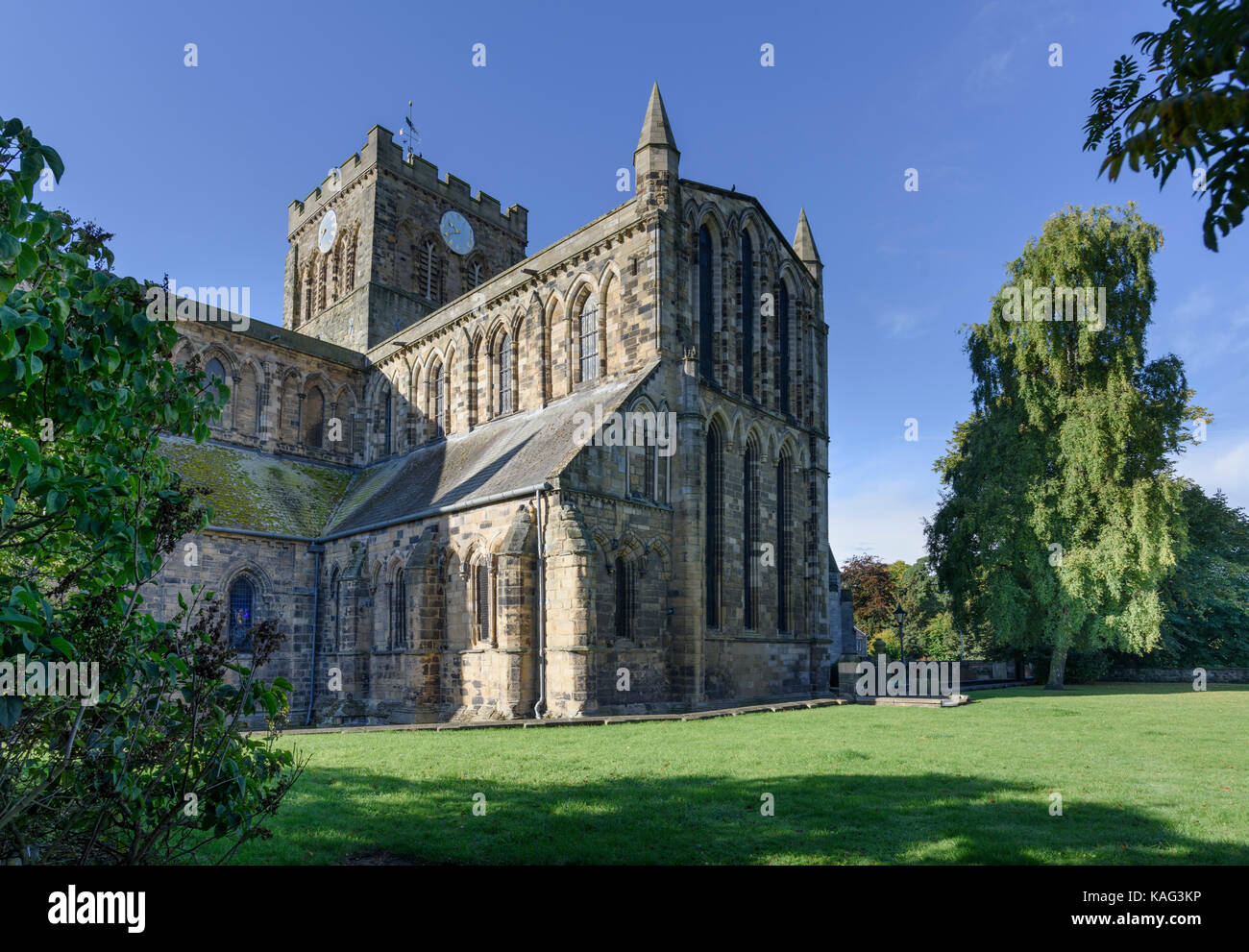 Hexham Abbey a church dedicated to St Andrew locateded between the Sele ...
