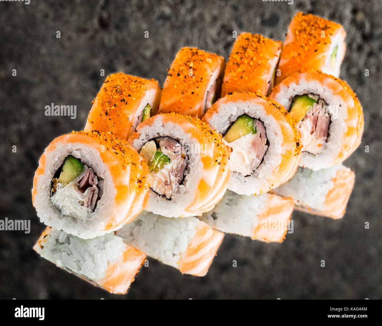 Raw salmon roll hi-res stock photography and images - Alamy
