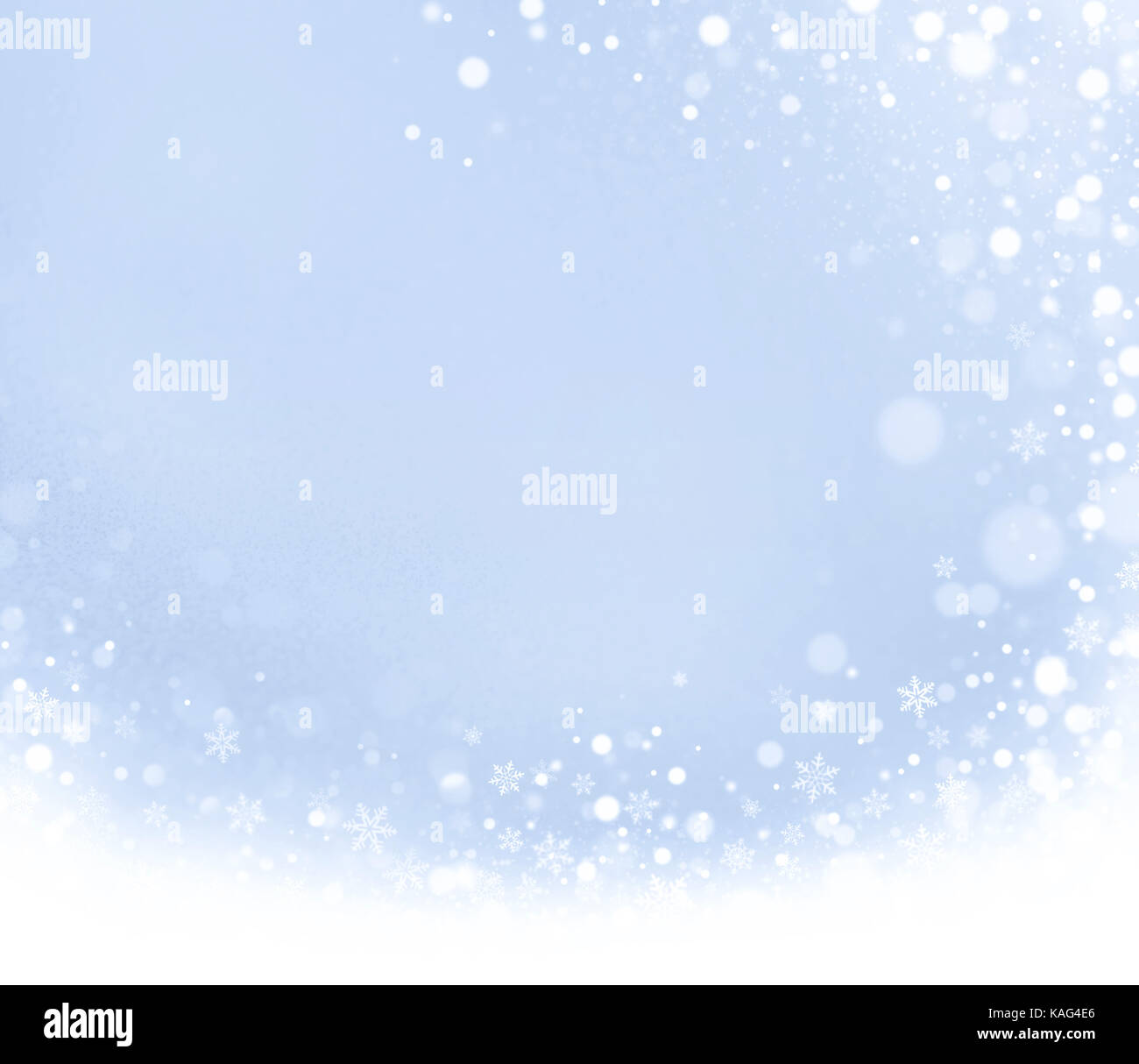 Icy snow wave and snowflakes on a frozen winter background Stock Photo ...