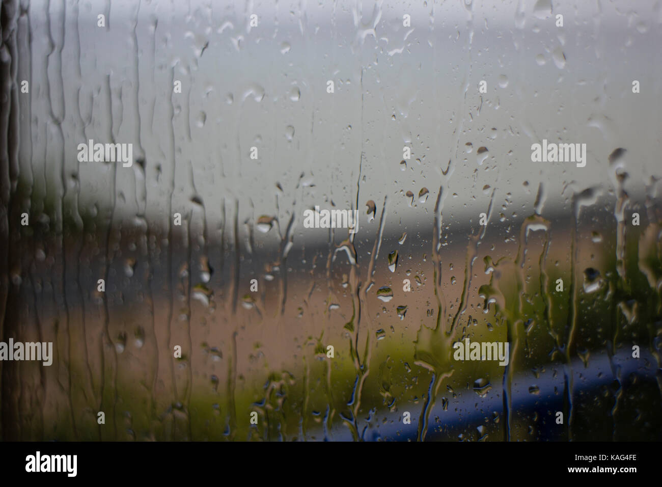 Rain on Windowpane Stock Photo - Alamy