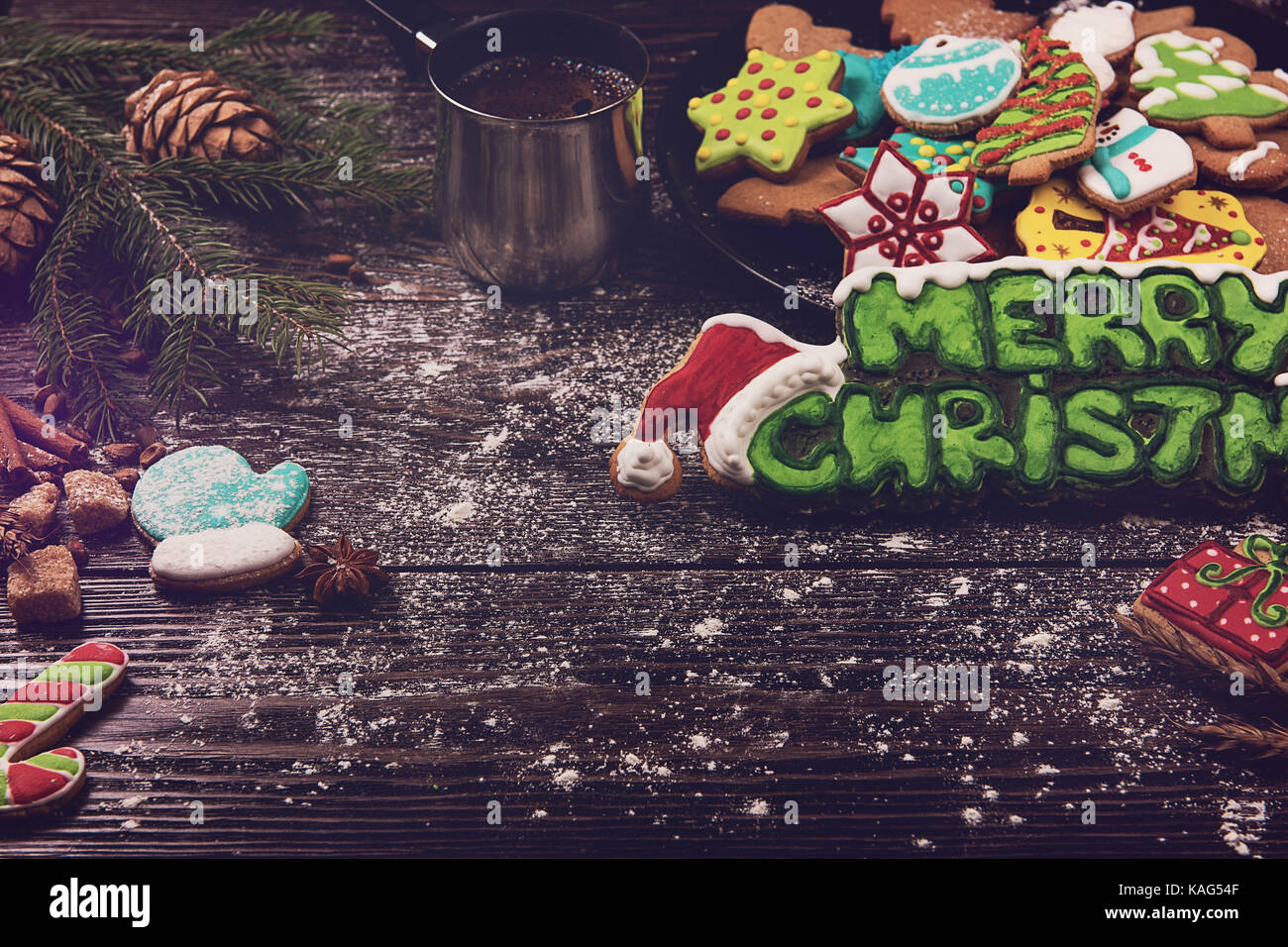 Different ginger cookies Stock Photo - Alamy