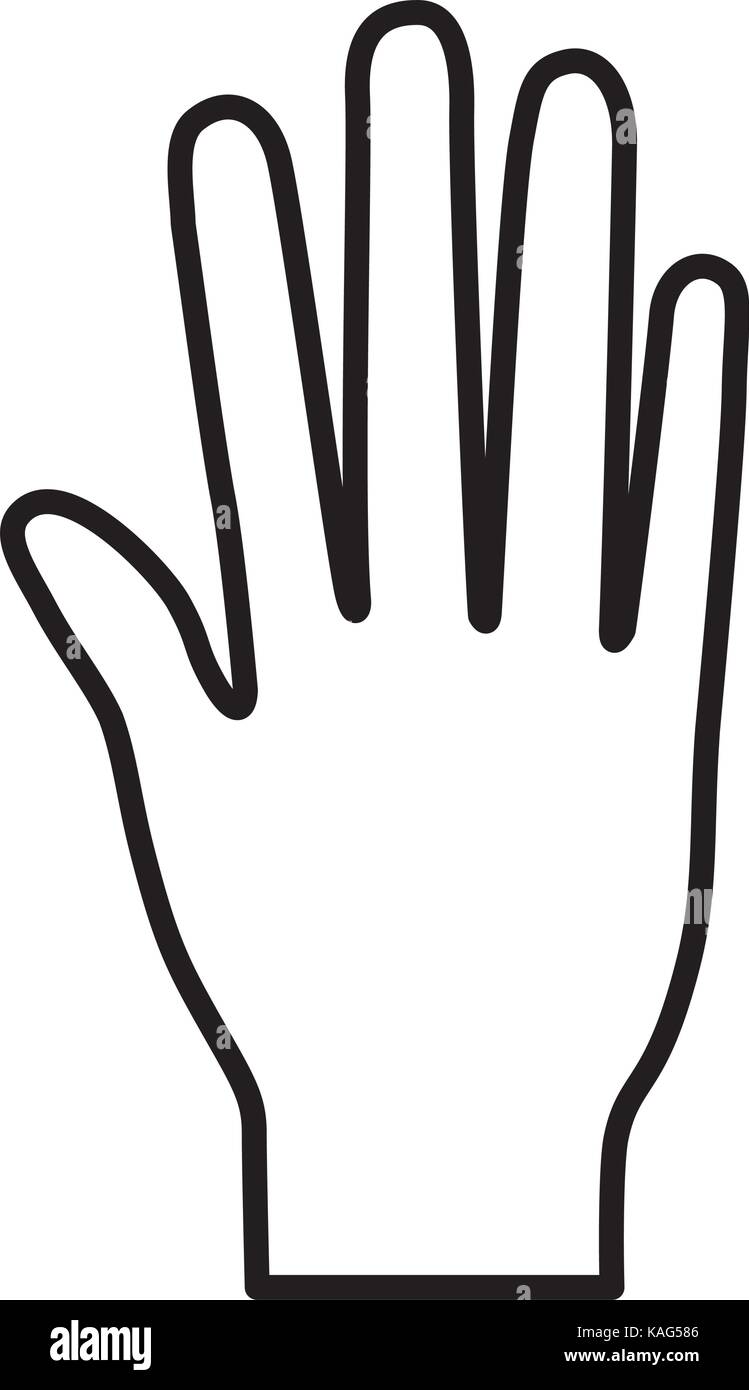 Open Hand Silhouette Vector