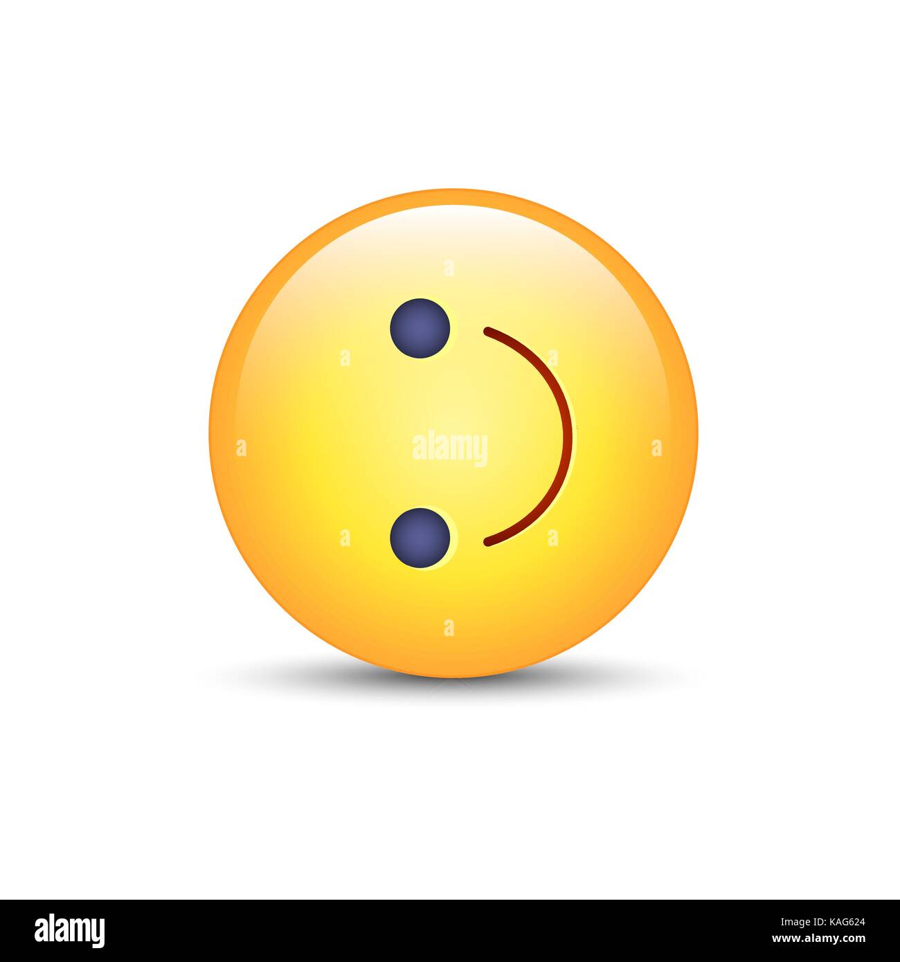 Inverted smiley face. Turned on the side emoticon emoji. Cartoon vector ...