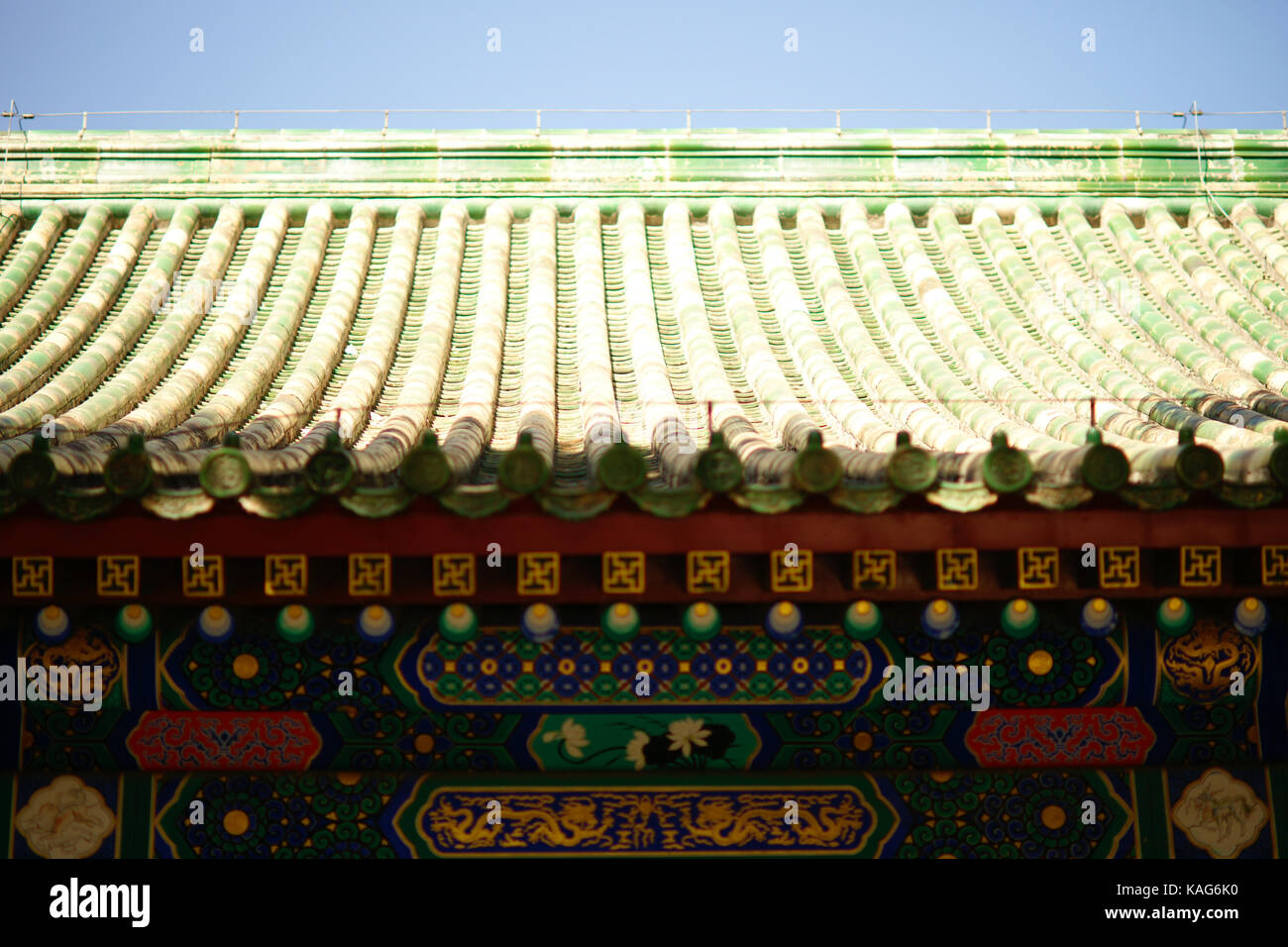 The eaves at Guozijian Stock Photo - Alamy