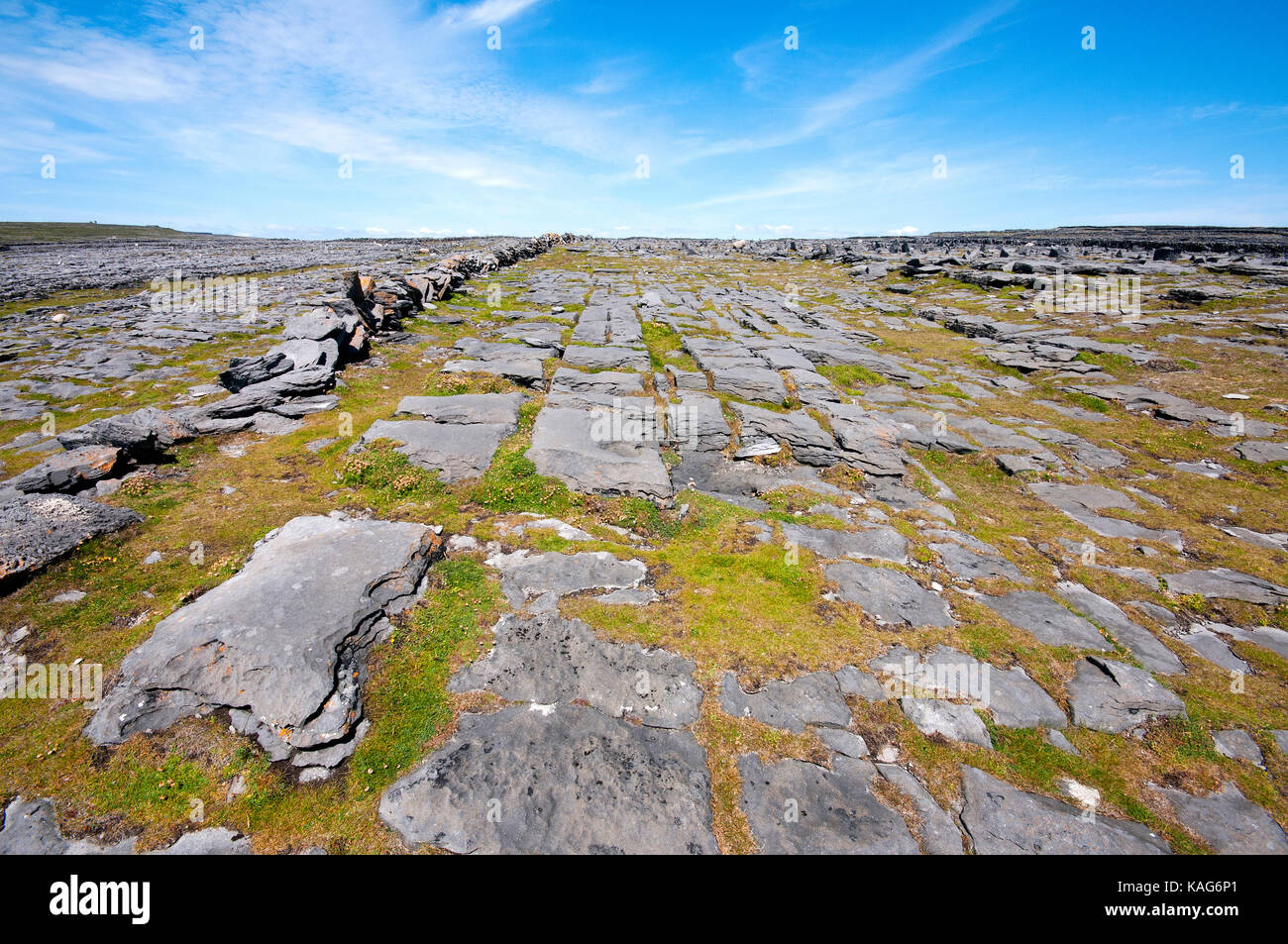 Landscape at Inishmore Island near ruins of Dun Duchathair (Black Fort ...
